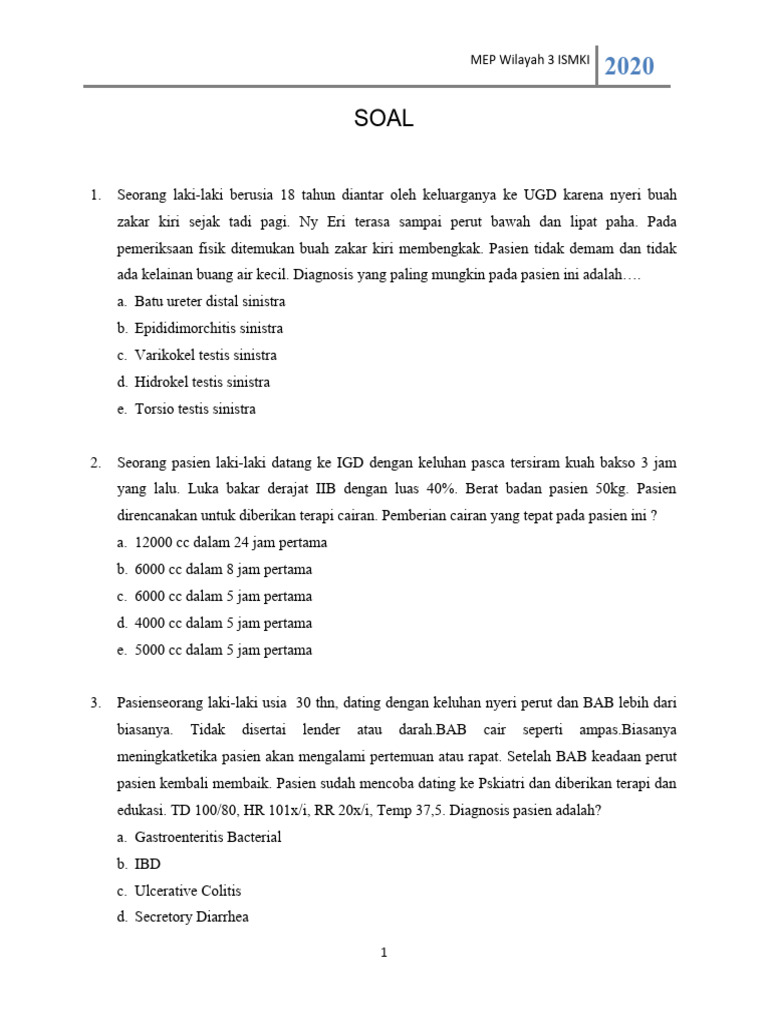 Latihan Soal 3 UKMPPD | PDF