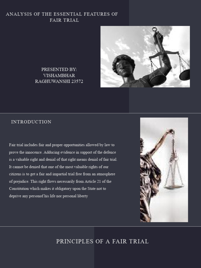 Essential Features of Fair Trial Analysis | PDF | Right To A Fair Trial ...