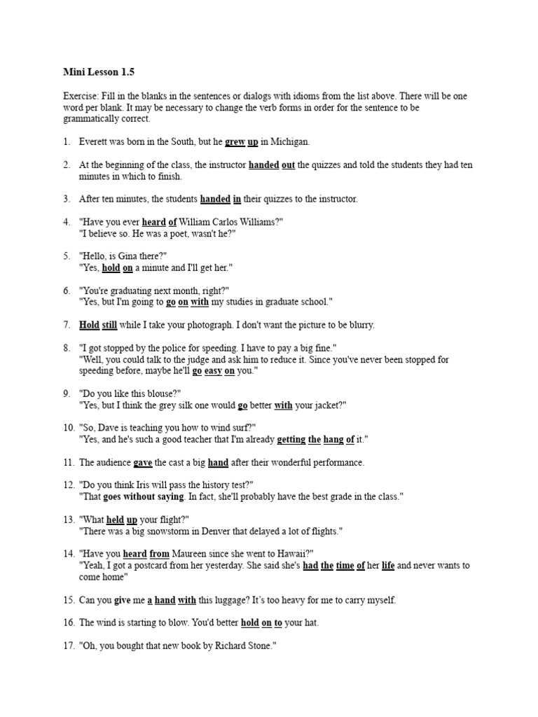 Mini Lesson 1 5 Pdf