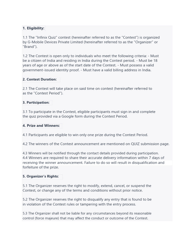 T&C 1 | PDF | Government | Common Law