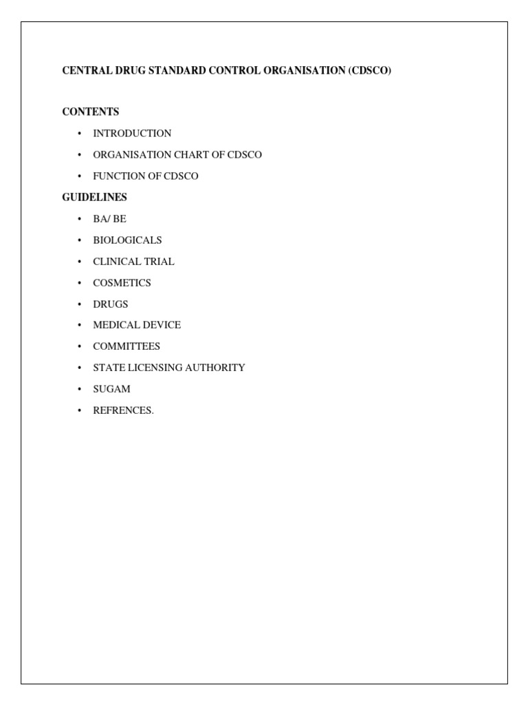 CDSCO Composition and Guidelines | PDF | Biopharmaceutical | Medical Device