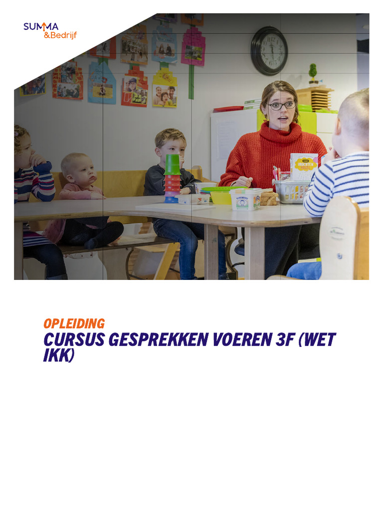 Cursus Gesprekken Voeren 3F (Wet Ikk) : Opleiding | PDF