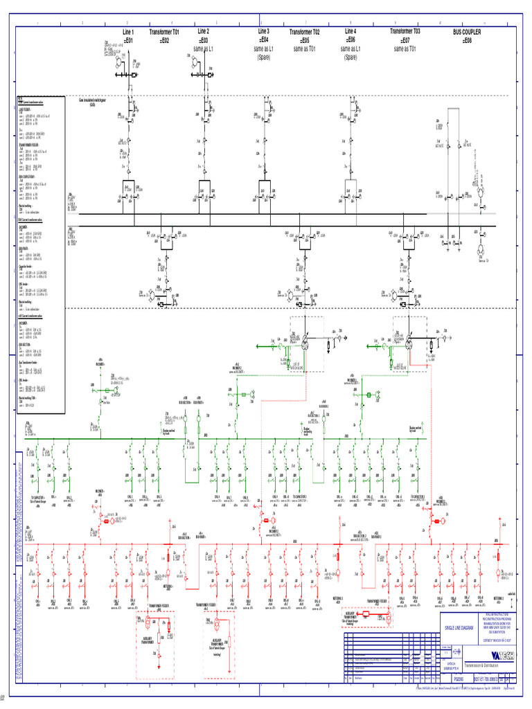 132kV GIS Substation Single Line Diagram | PDF | Equipment ...