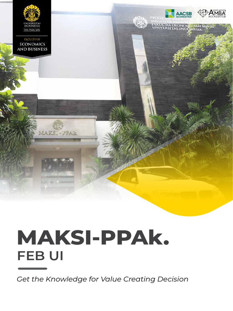Biaya dan Kurikulum MAKSI-PPAk UI | PDF