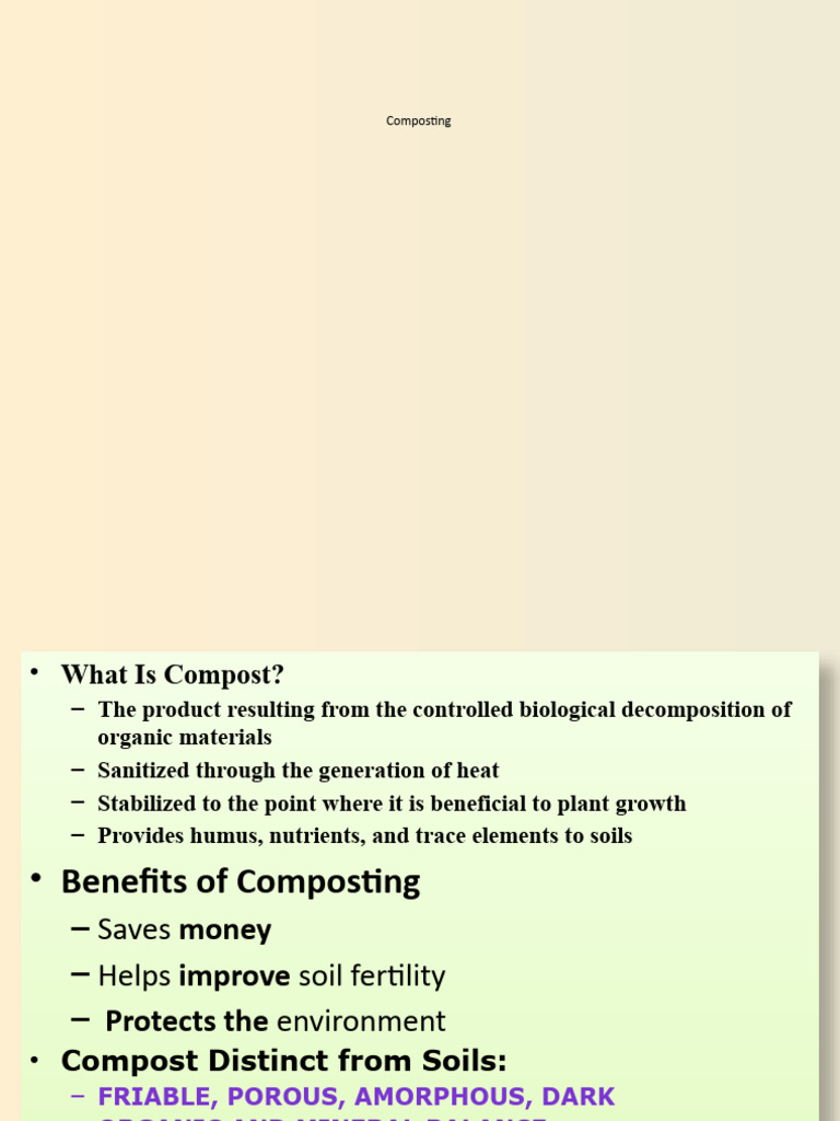 Composting | PDF | Compost | Soil