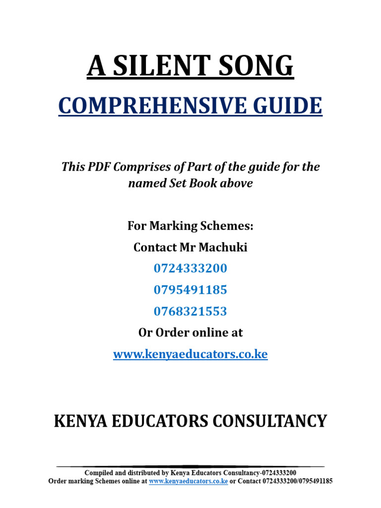 A Silent Song Study Guide for Schools | PDF