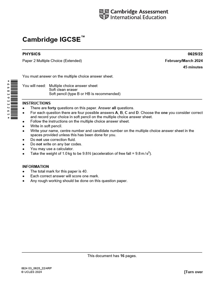 Cambridge Igcse Physics 0625 22 Pdf Radioactive Decay Isotope