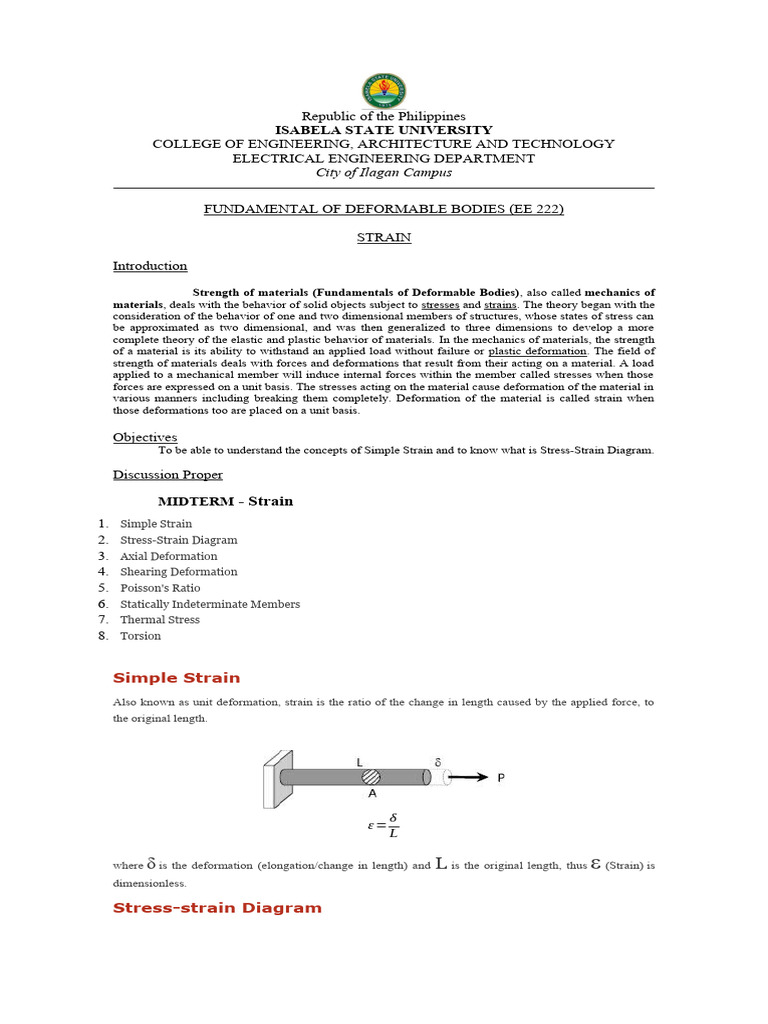 FDB Module | PDF | Deformation (Engineering) | Strength Of Materials