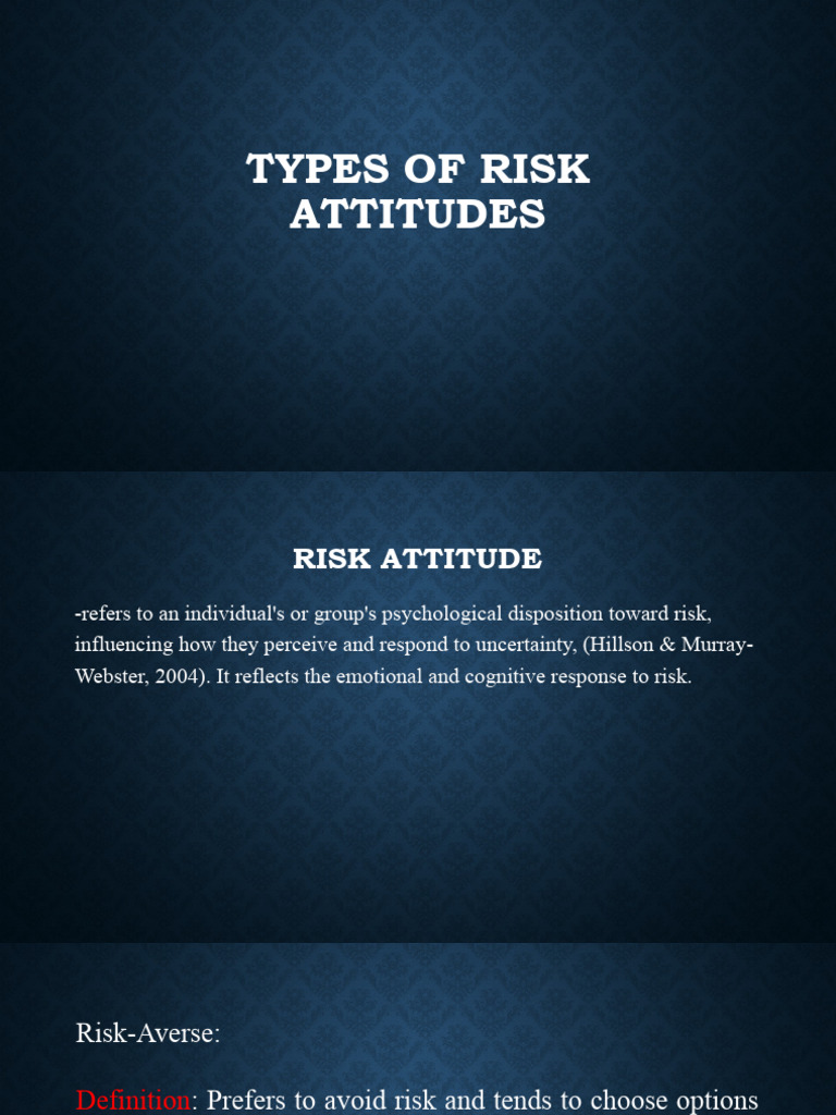Types of Risk Attitudes | PDF