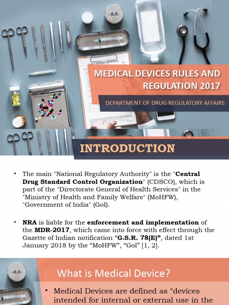 Medical Device Rules 2017 Overview | PDF | Medical Device | License
