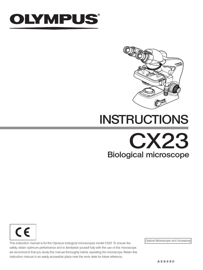 Olympus CX23 Microscope Manual | PDF | Electromagnetic Compatibility ...
