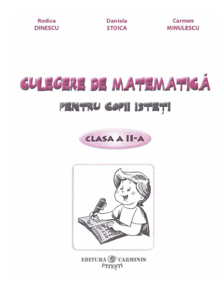 Culegere-De-Matematica PT Copii Isteti - 2 - Carminis | PDF
