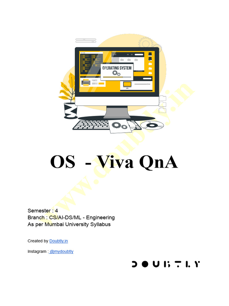 OS - Viva QnA - Doubtly - in | PDF | Process (Computing) | Scheduling (Computing)