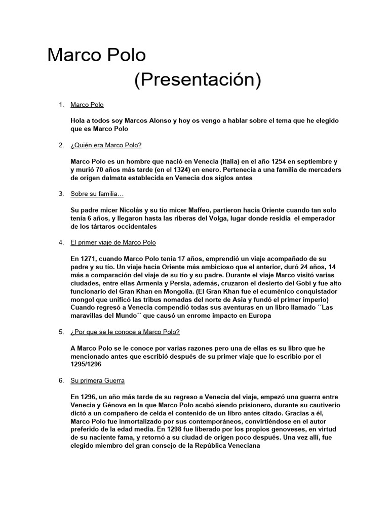 Marco Polo | PDF | Marco Polo