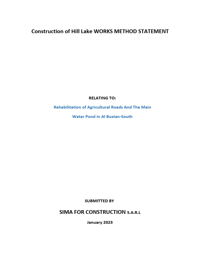 Method Statement | Download Free PDF | Concrete | Surveying