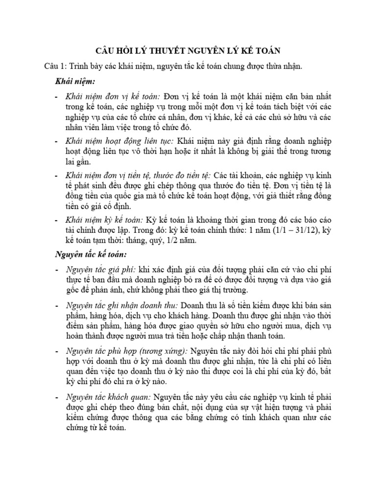 NLKT Câu hỏi lý thuyết 2 | PDF