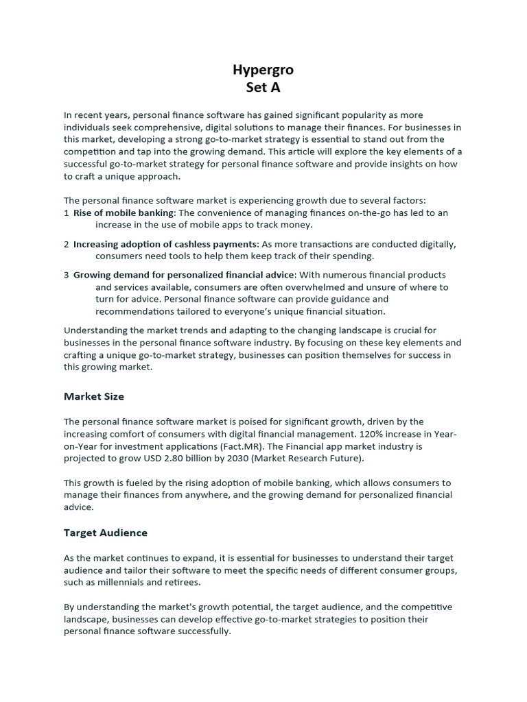 Hypergro - Akash Shukla - SetA | PDF | Pricing | Target Audience