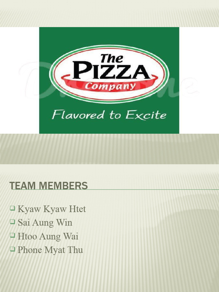 Pizza Company Myanmar Pdf Survey Methodology Sampling Statistics