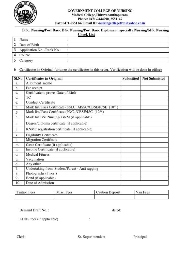 ADMISSION-FORMATS | PDF | Vocational Education | Educational Stages