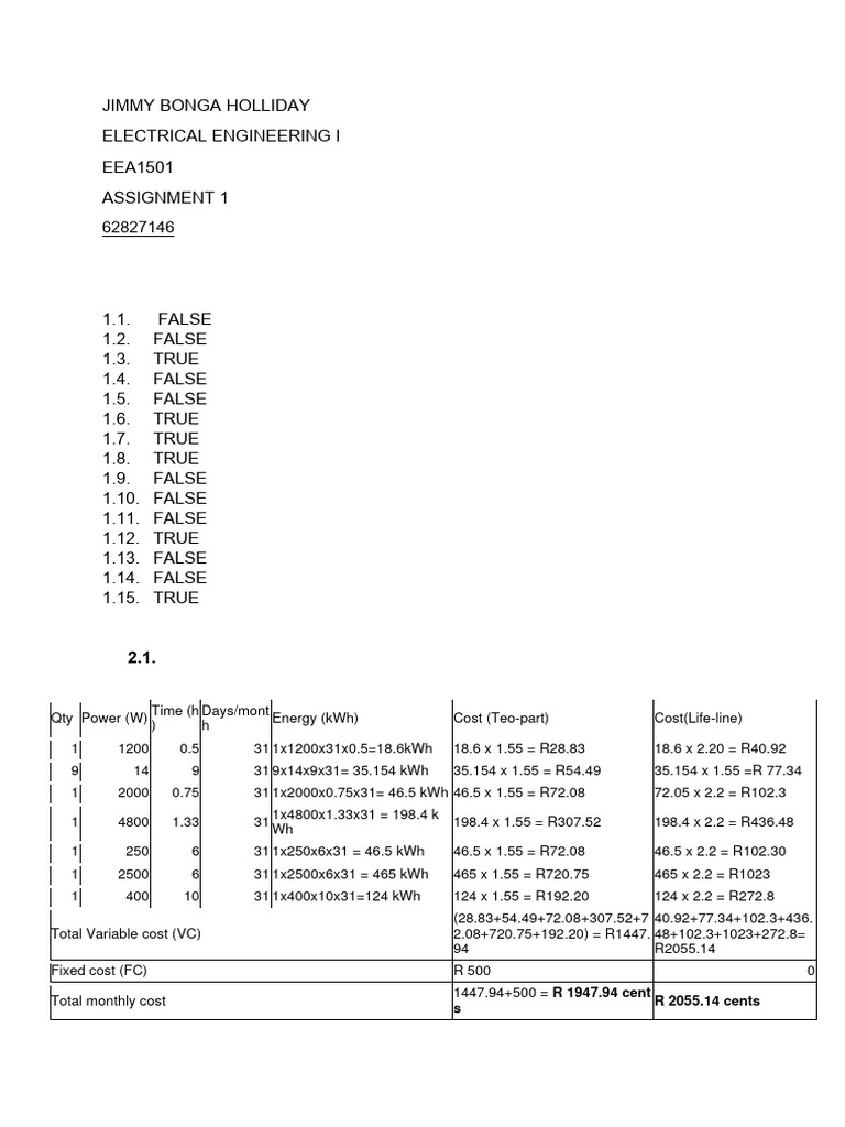 Assignment 1 Eea Pdf Thermodynamics Nature