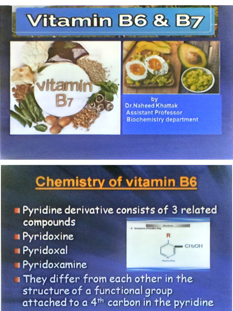 Vitamin B6, Vit B7 Dr. Naheed | PDF