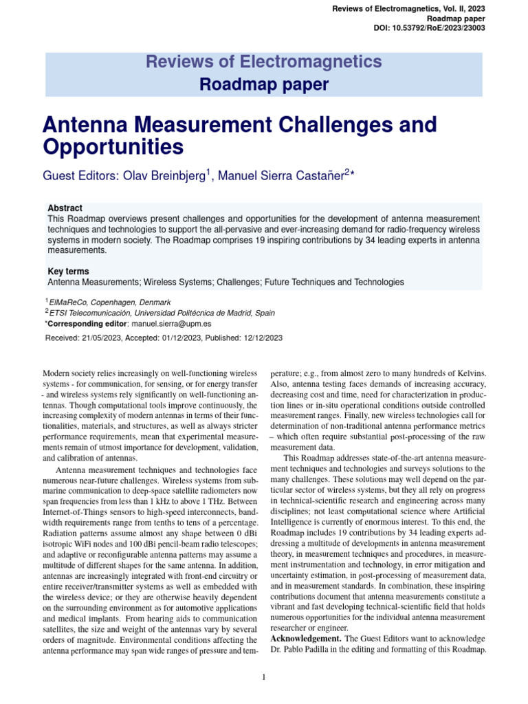 RoE 23 003 DEF Compressed | PDF | Antenna (Radio) | Machine Learning