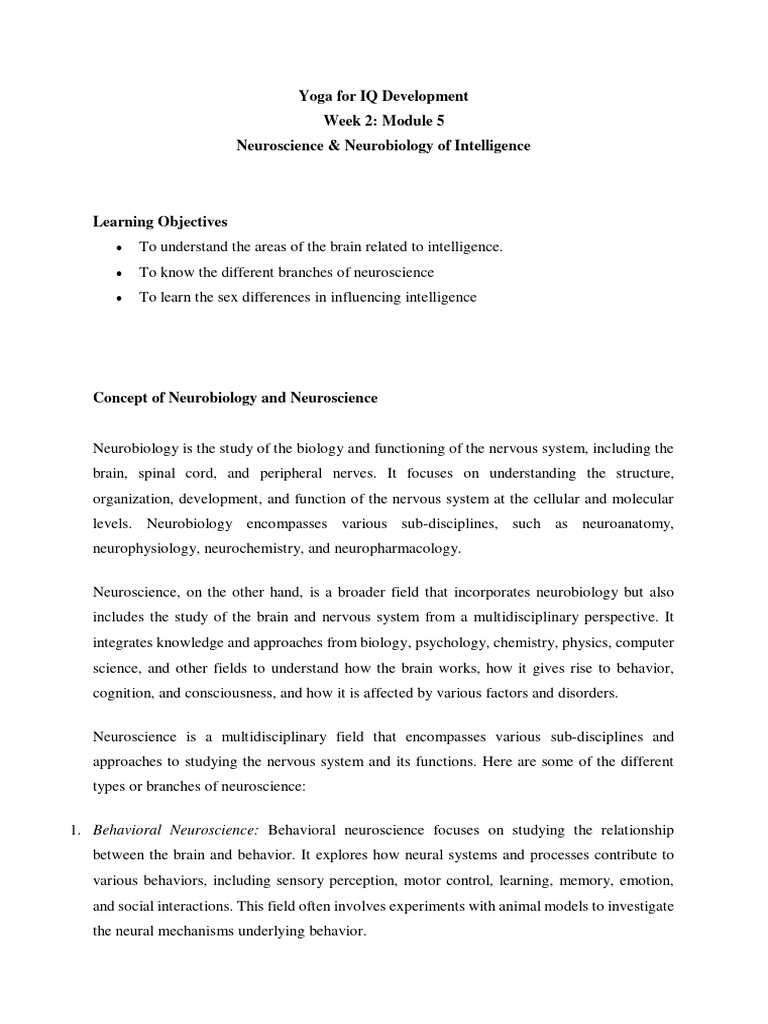 Neuroscience of Intelligence Explained | PDF | Neuroscience | Neuron