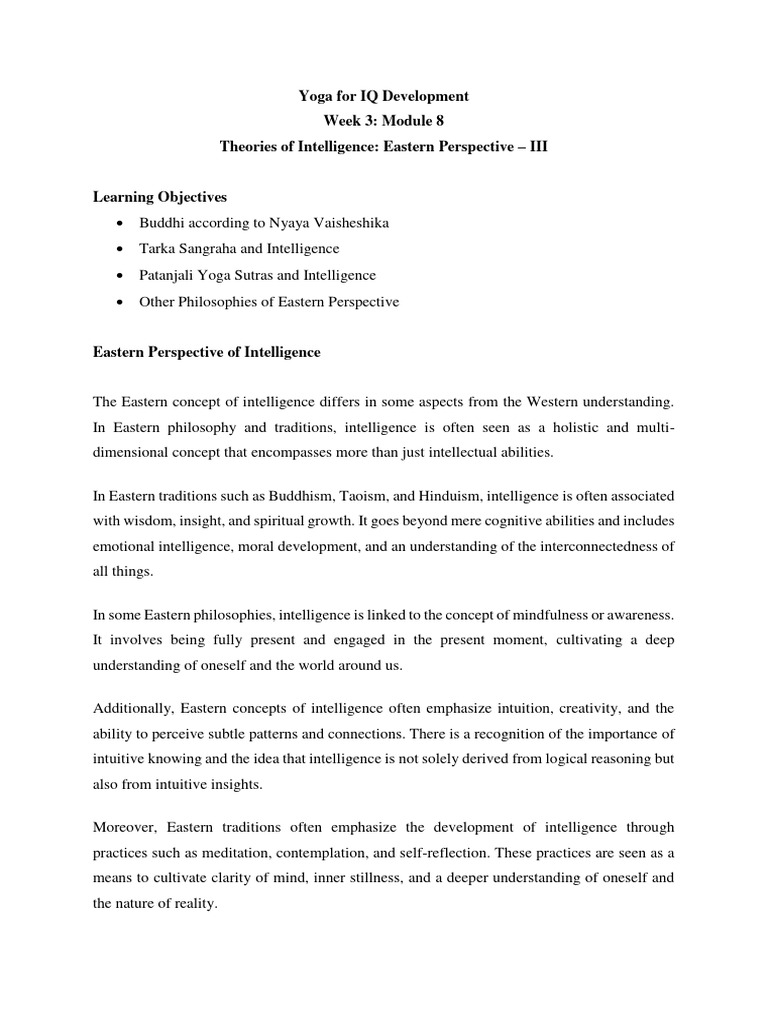 Eastern Theories of Intelligence Explained | PDF | Ātman (Hinduism ...