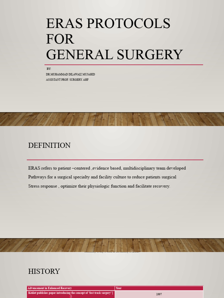 Eras Protocols For | PDF | Surgery | Perioperative