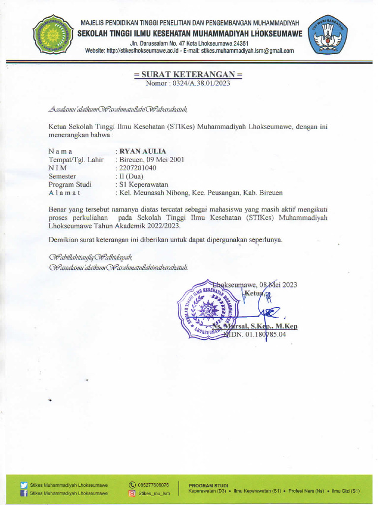 Aktif Kuliah Marlina | PDF