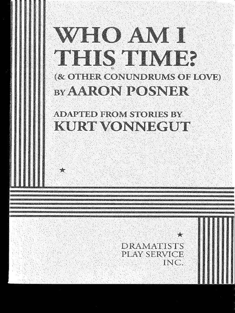 Who Am I This Time - by Aaron Posner | PDF