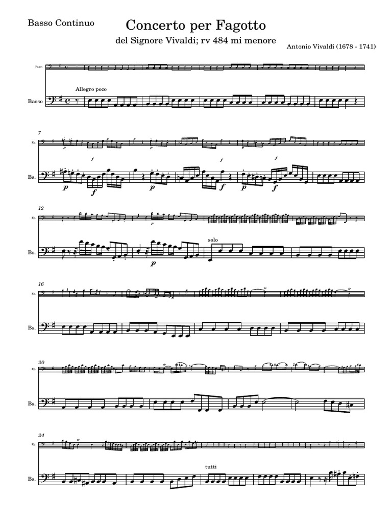 Basso Continuo | PDF | Baroque Music | Compositions