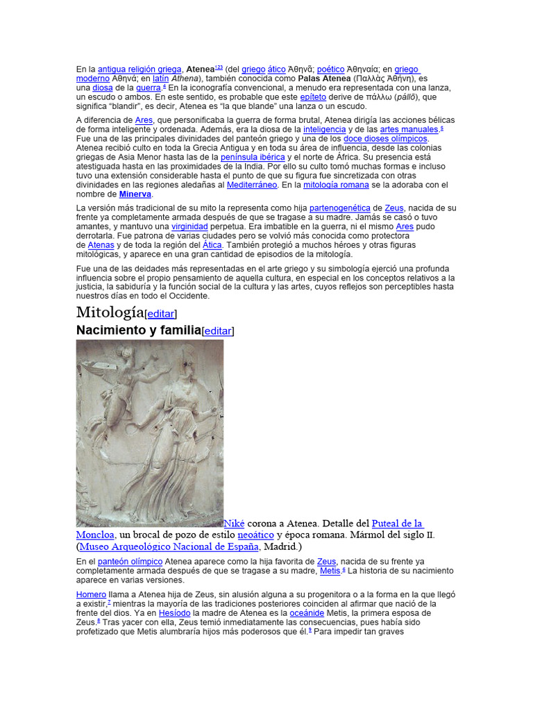 ATENEA | PDF | Atenea | Deidades griegas