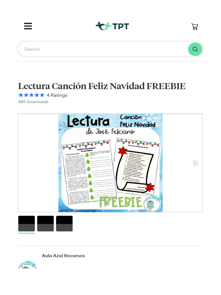 Lectura Canción Feliz Navidad FREEBIE by Aula Azul Recursos - TPT | PDF ...