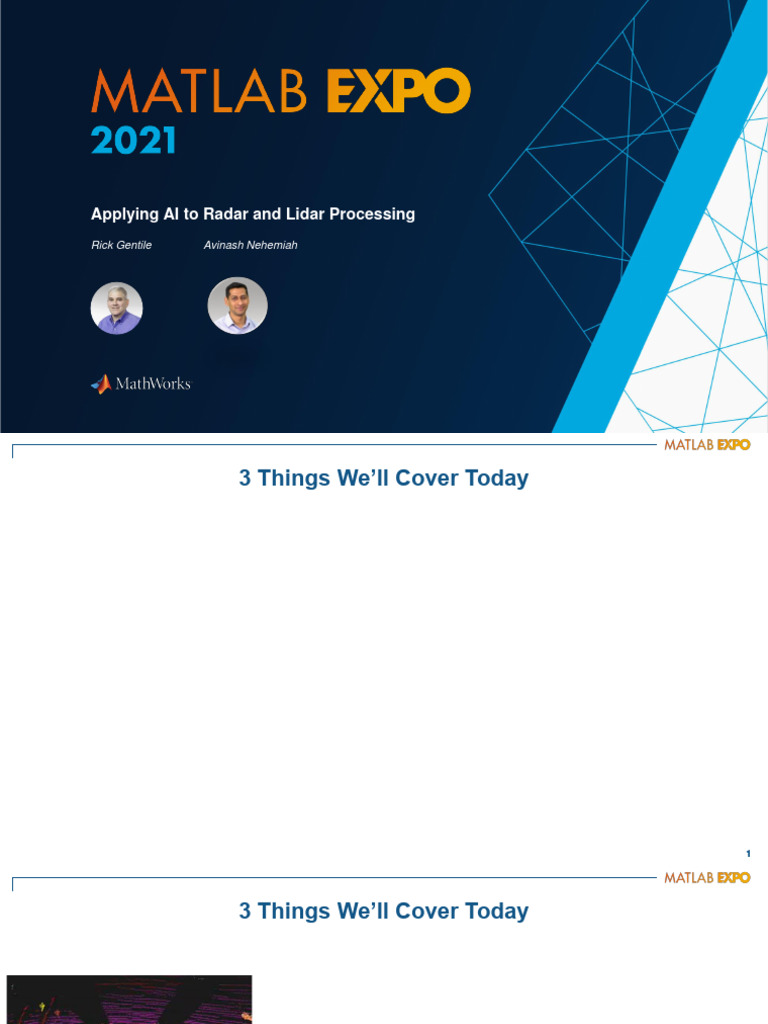 Matlab Expo 2021 Ai Radar Lidar Edt | PDF | Lidar | Radar