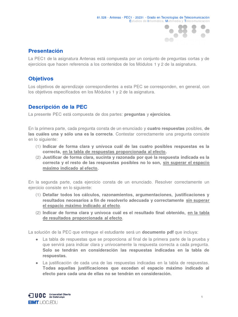 Antenas - PEC1 2023 - Solucion | PDF | Campo eléctrico | Electricidad