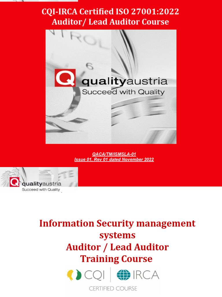 Presentation Slides 1 Concepts of ISMS & Auditing | PDF | Audit | Information Security