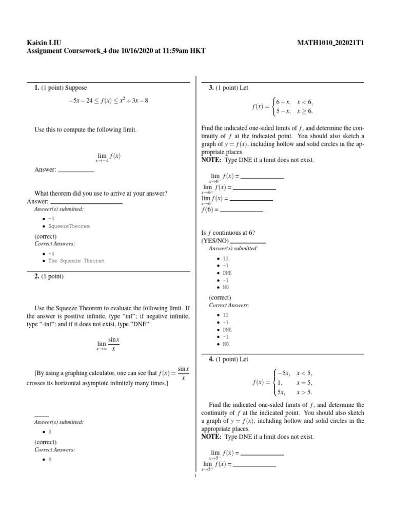 Limits and Continuity in Calculus | PDF | Derivative | Function ...