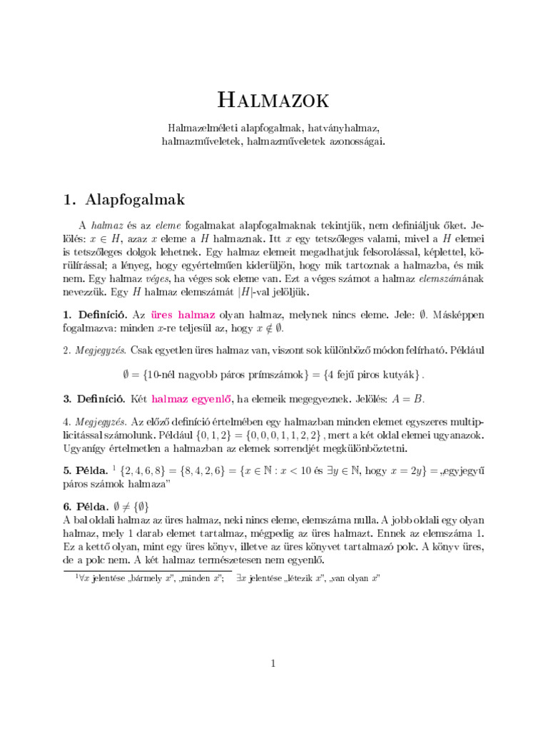 01 Halmazok | PDF