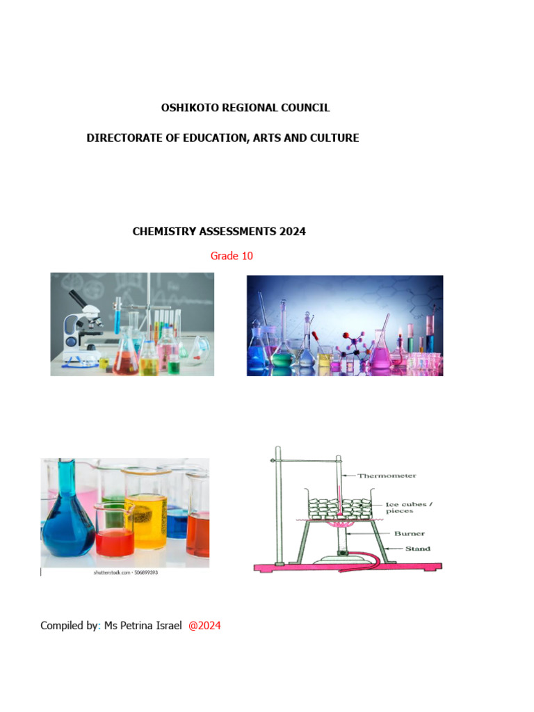 Grade 10 Chemistry Assessments 2024 | PDF | Chemical Elements | Ion