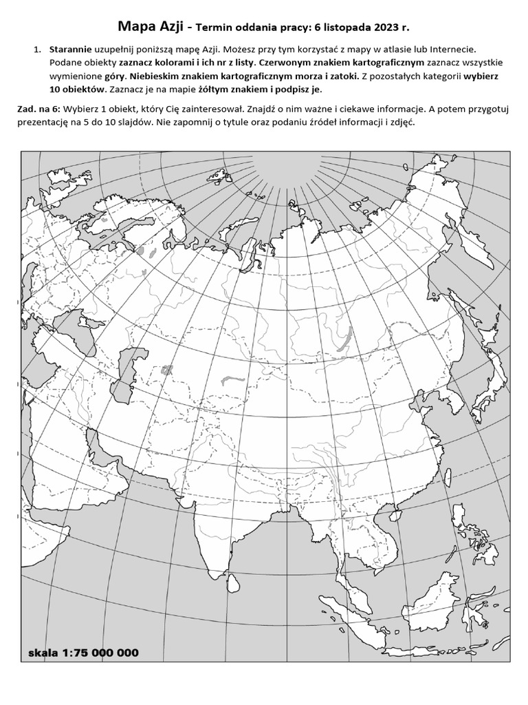 Mapa Azji Zaliczenie | PDF