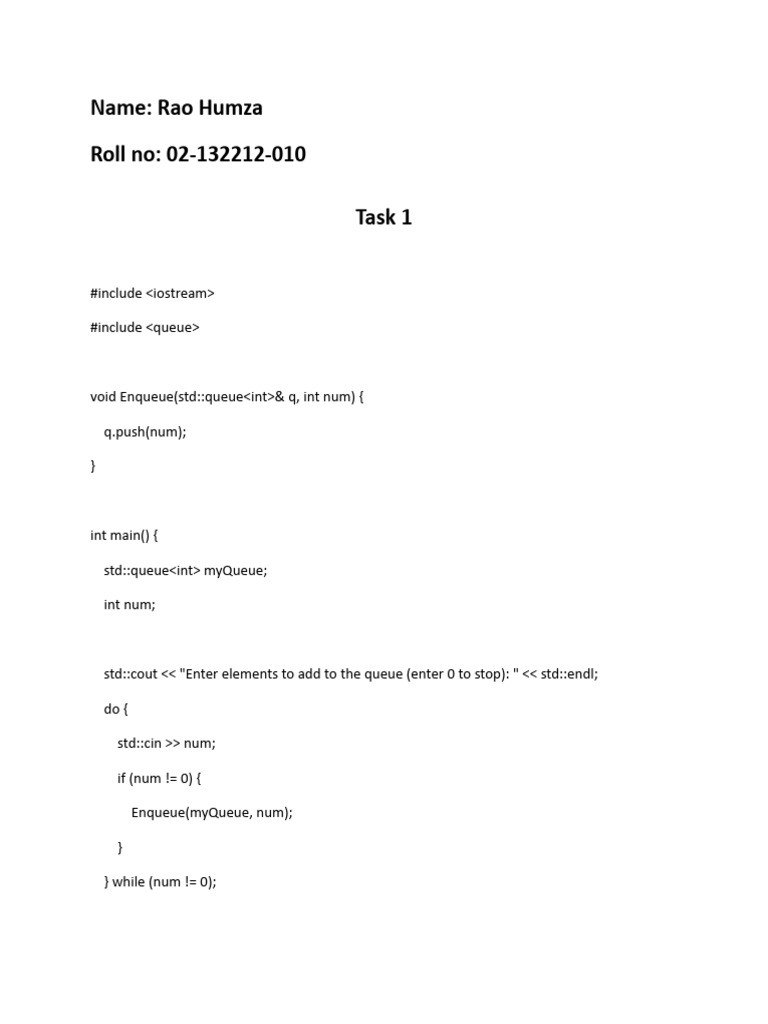 Dsa Lab10 Pdf Queue Abstract Data Type Computer Programming 