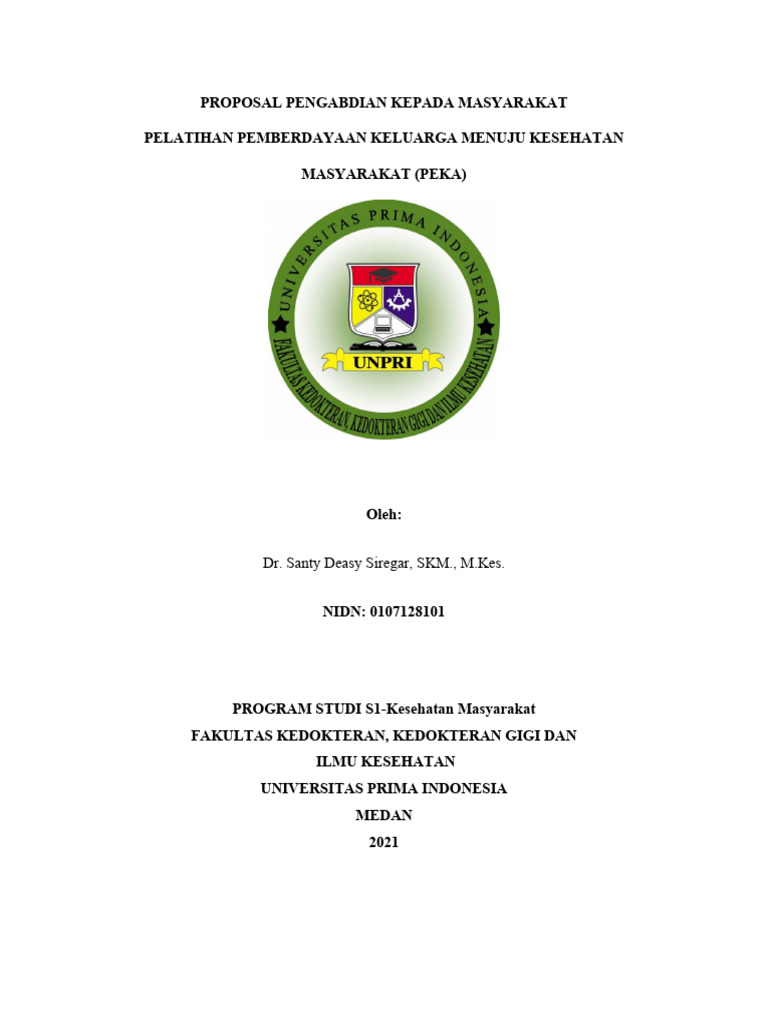 Proposal PKM Baru | PDF | Pengembangan Diri | Kesehatan Holistik