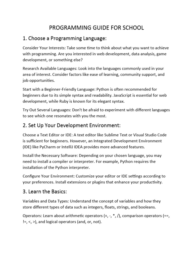Programming Guide | PDF | Integrated Development Environment | Computer Programming