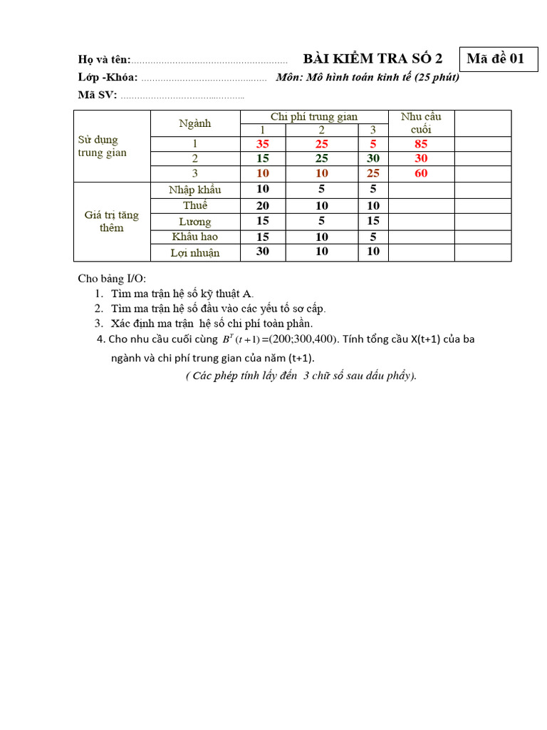 Ktra MHT Bai 2-Online | PDF