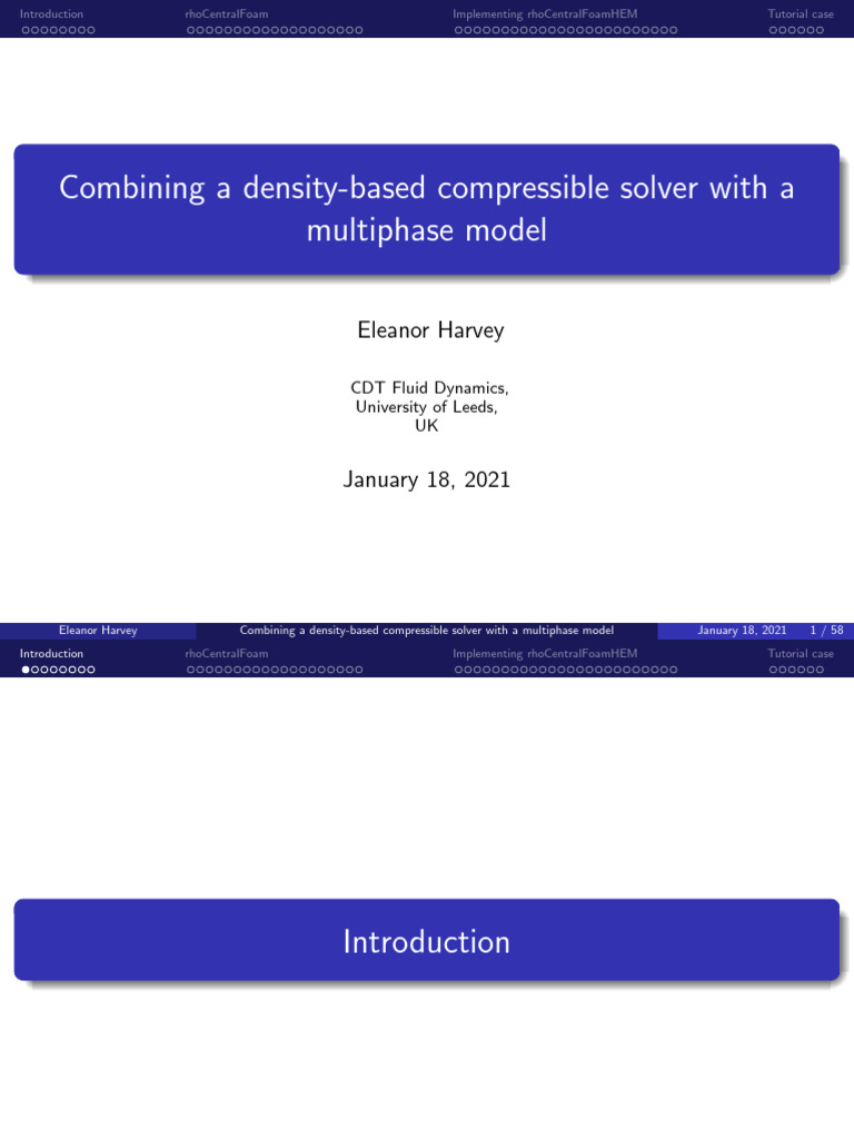 Combining A Density Based Compressible Solver With A Multiphase Model