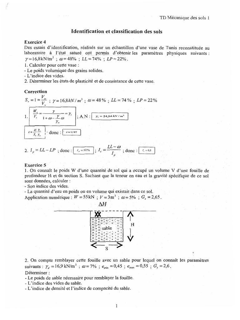 exercicet-corrigés-mta3-Méca-Sol | PDF