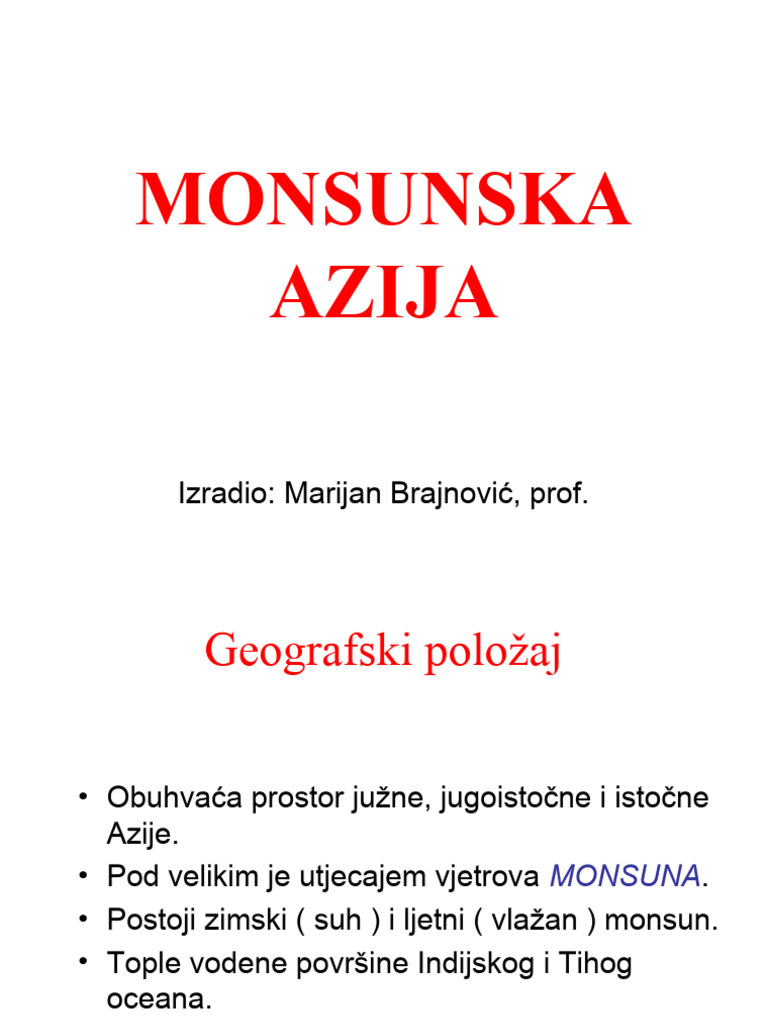 Monsunska Azija | PDF