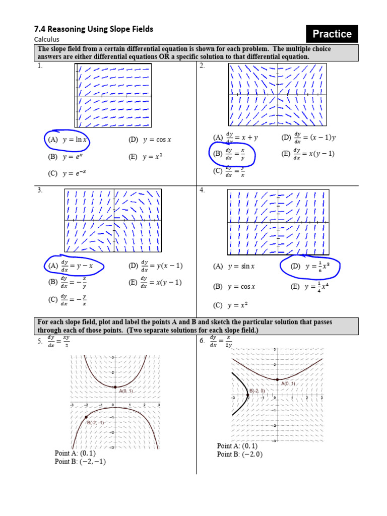 7-4 Solutions | PDF | Ordinary Differential Equation | Field (Mathematics)