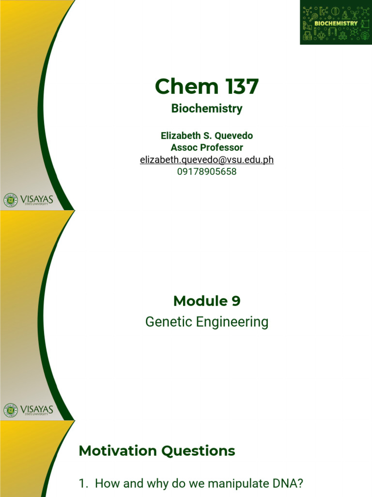 VSU 2020 PPT Genetic Engineering Rvsd4 | PDF | Reverse Transcriptase ...